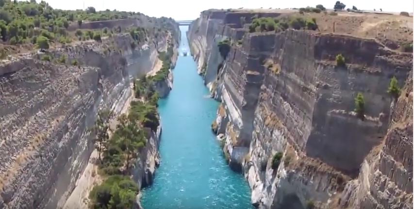 Εκπληκτικό βίντεο με τον Ισθμό της Κορίνθου από ψηλά (ΒΙΝΤΕΟ) – Makeleio.gr