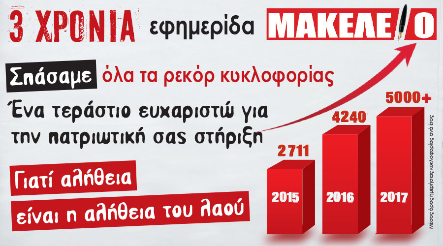 3 Χρόνια Εφημερίδα “Μακελειό” – Makeleio.gr
