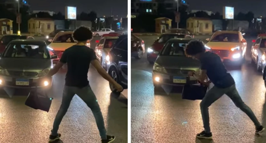 Ένας ταλαντούχος πεζός και πολλοί υπομονετικοί οδηγοί! Δείτε το βίντεο ...