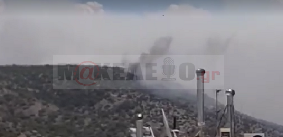 Αποκλειστικά πλάνα από την χθεσινή φωτιά (ΒΙΝΤΕΟ) – Makeleio.gr