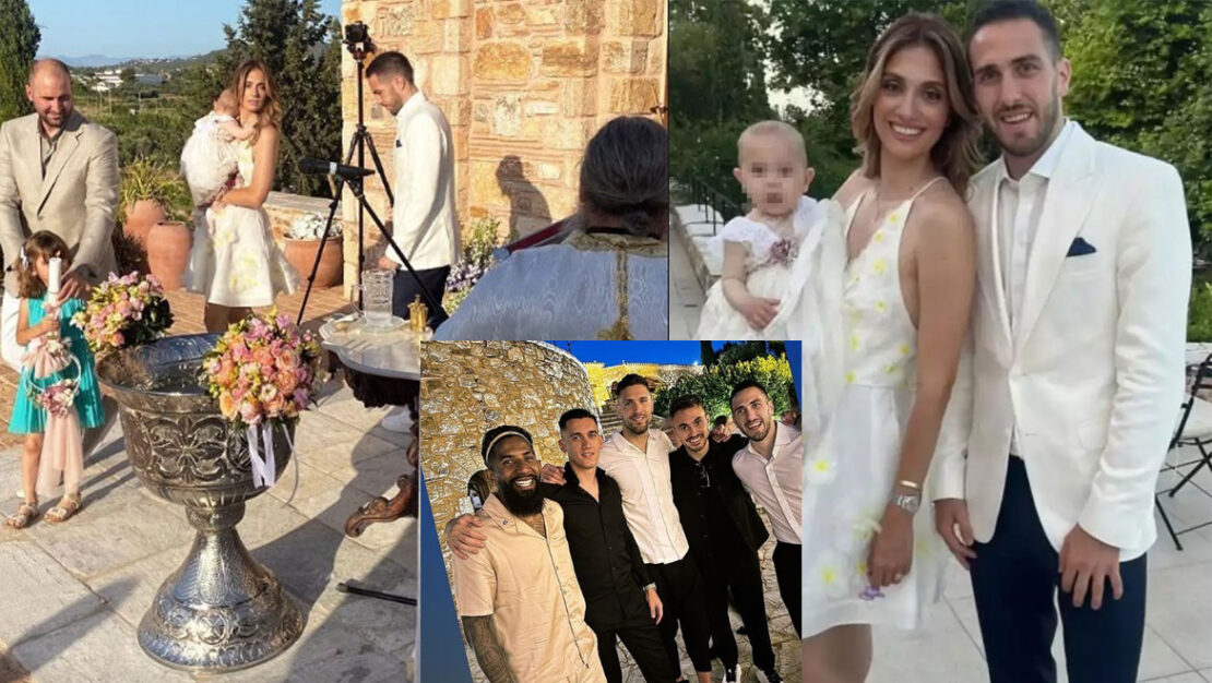 Ο Κώστας Φορτούνης και η σύζυγός του Ιωάννα βάπτισαν την γλυκύτατη κορούλα τους Ανδριάννα ...